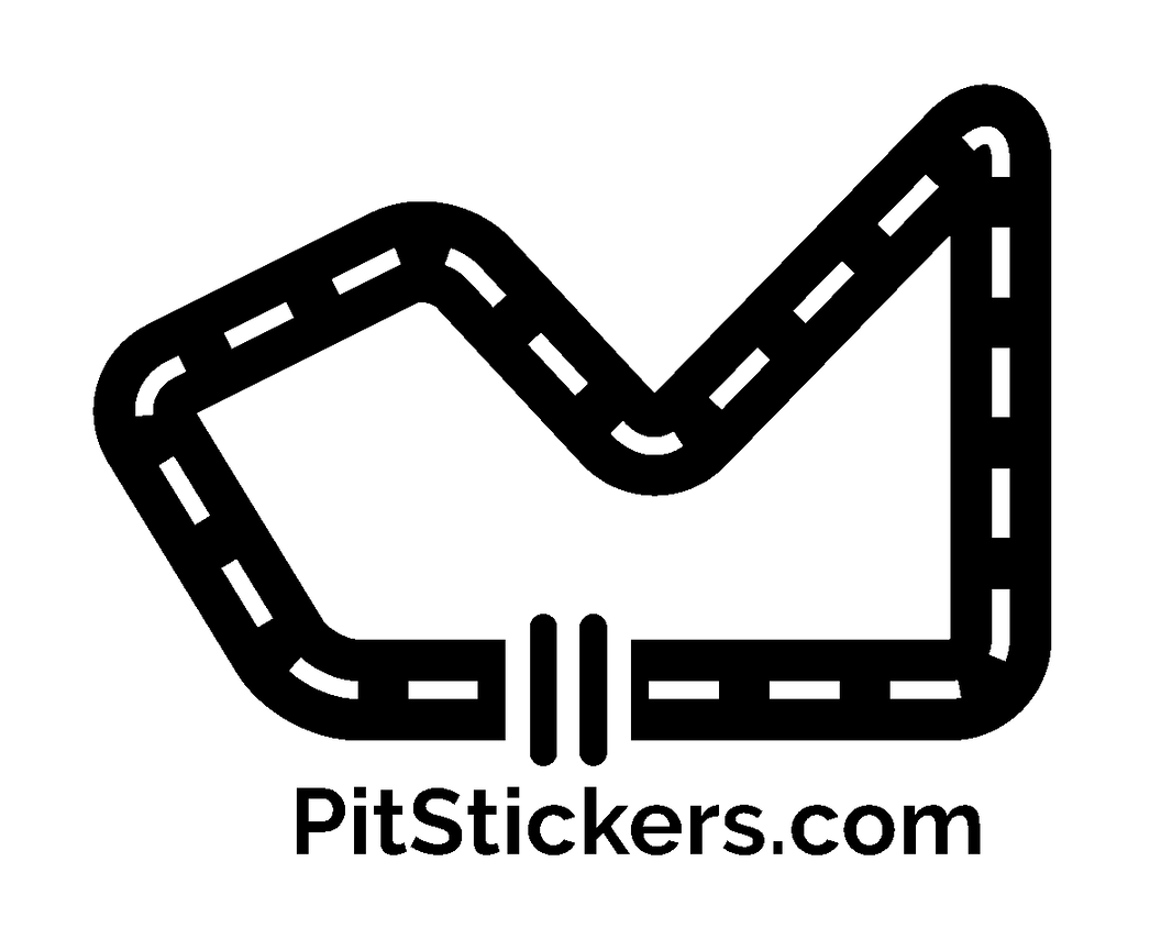 Durable vinyl race track stickers & race car number decals – PitStickers